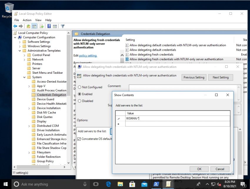 Managing Hyper-V Server in a Workgroup Environment – tommycoolman